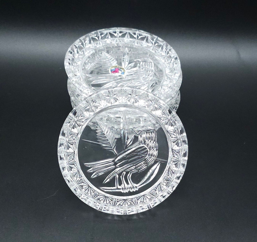 Vintage Crystal Coasters - Bleiktistal - 50s/60s - Set of 5 - West ...