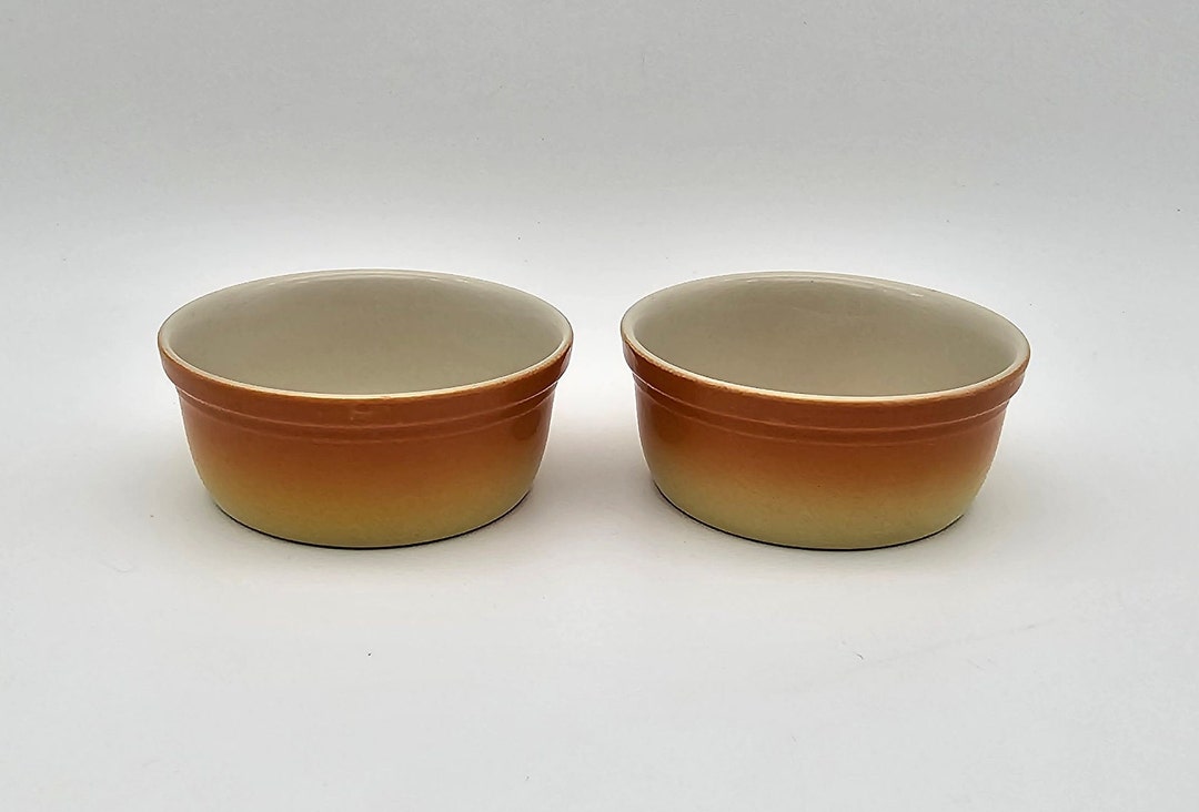 Petrus Regout parafeu Souffle Dishes Set of 2 Brown Made in the ...