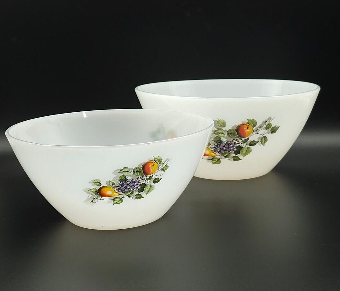 70s Vintage Arcopal Fruit De France Bowls Arcopal Glass - Etsy