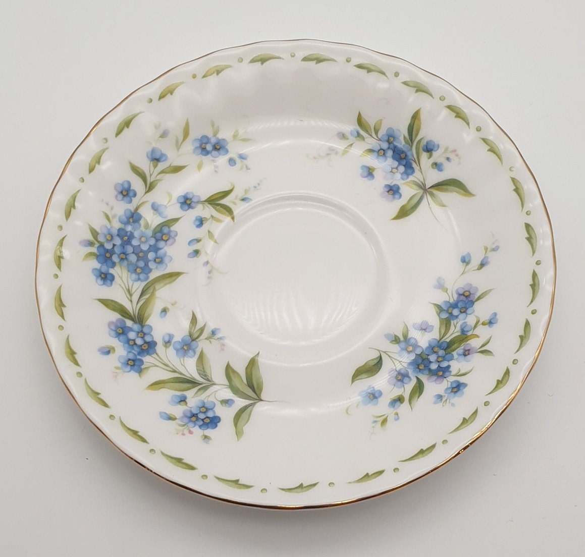 Royal Albert Flower of the Month July Forget Me Not Saucer - Etsy