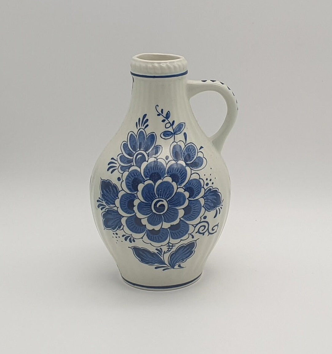 Delft Blue Jug - Thistle - Hand Painted - Made in the Netherlands - Etsy