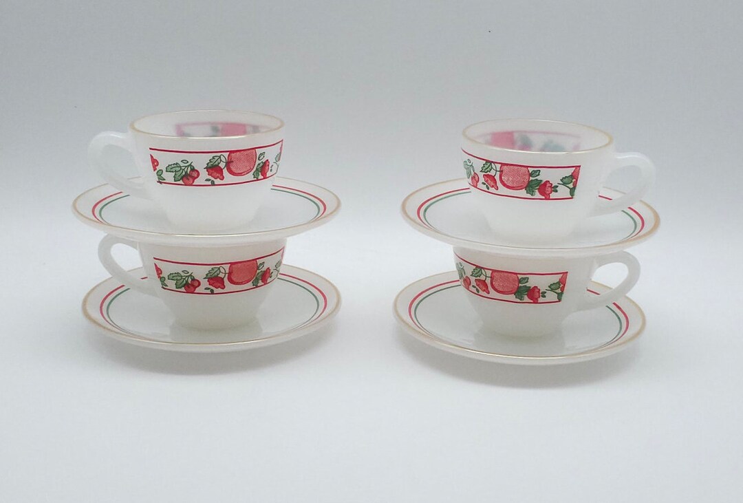 Termocrisa Espresso Cups With Saucers Set of 4 Made in Mexico - Etsy