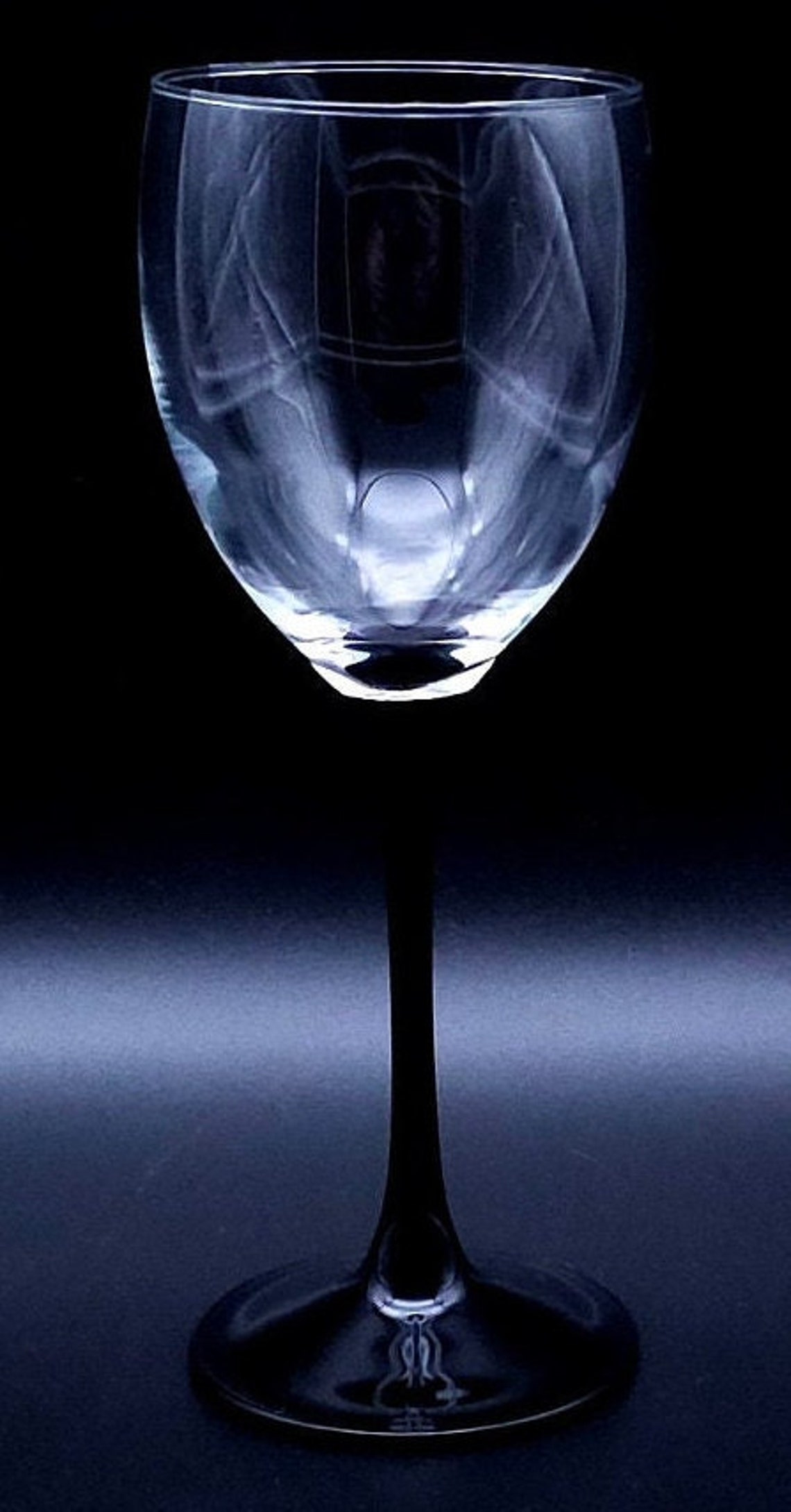Luminarc Arcoroc France Wine Glasses - Black Base - Made in France ...