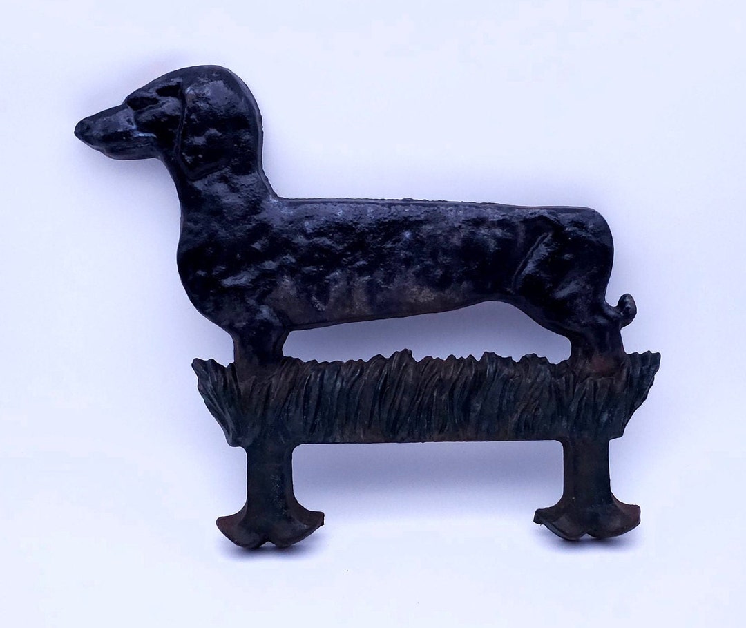Vintage Cast Iron Shoe Scraper Dachshund - Boot Scraper - Boot Scraper ...