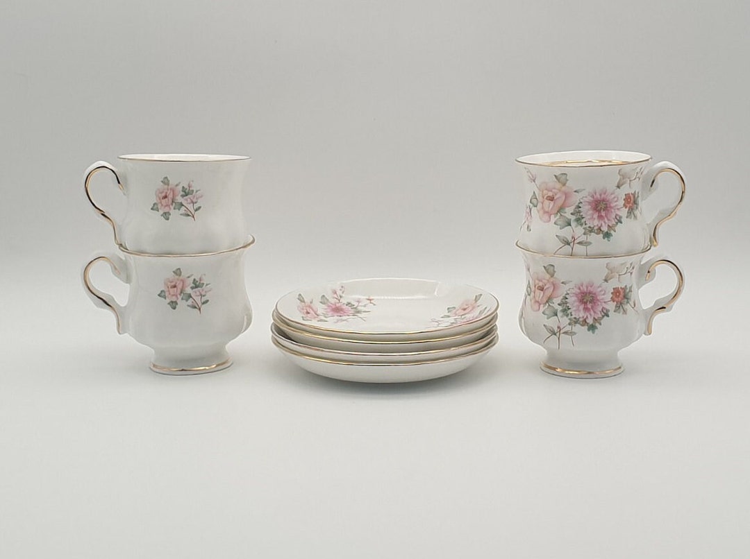 Balmoral Castle Tea Cups With Saucer Set of 4 Made in England - Etsy UK