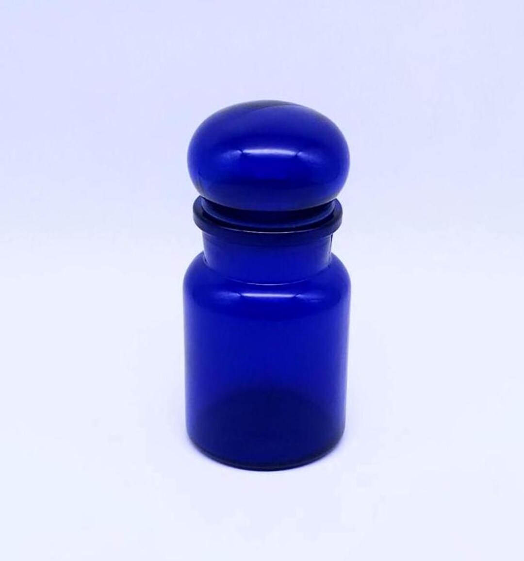 Vintage Apothecary Jar Bell Jar Blue Retro Made in Belgium - Etsy