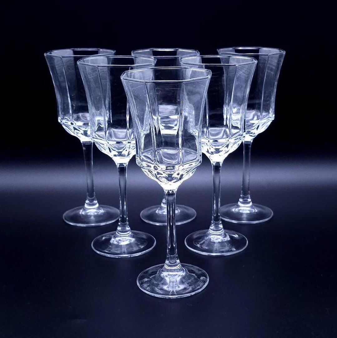 Luminarc France Champagne/wine Glasses Octagon Octime Made in France ...