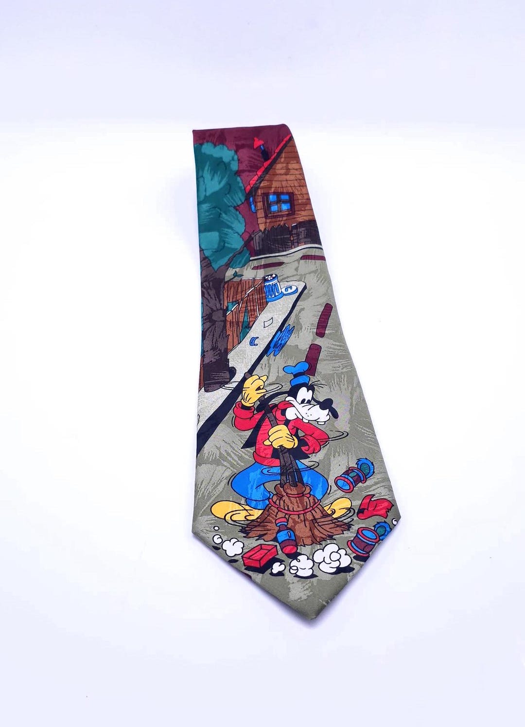 Vintage Disney Goofy Tie 100% Polyester Gift for Him Donald Duck - Etsy
