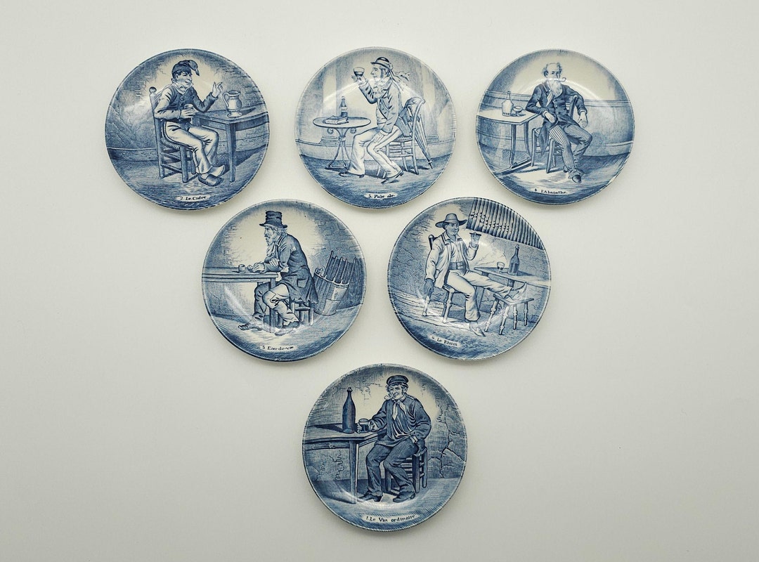 Boch Delft Blue Coasters - Set of 6 - Made in the Netherlands - Etsy