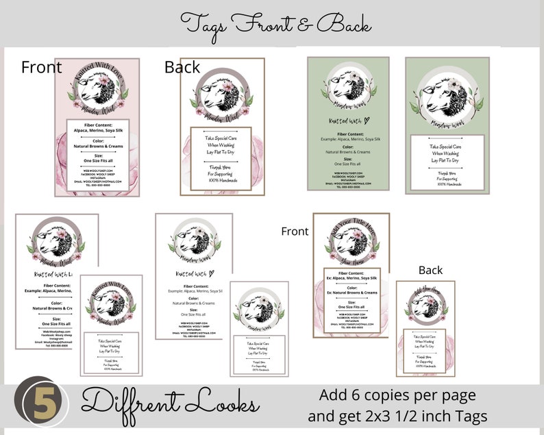 Editable Template Wool Package Logo, Yarn Label, Sheep, Wool Roving ...