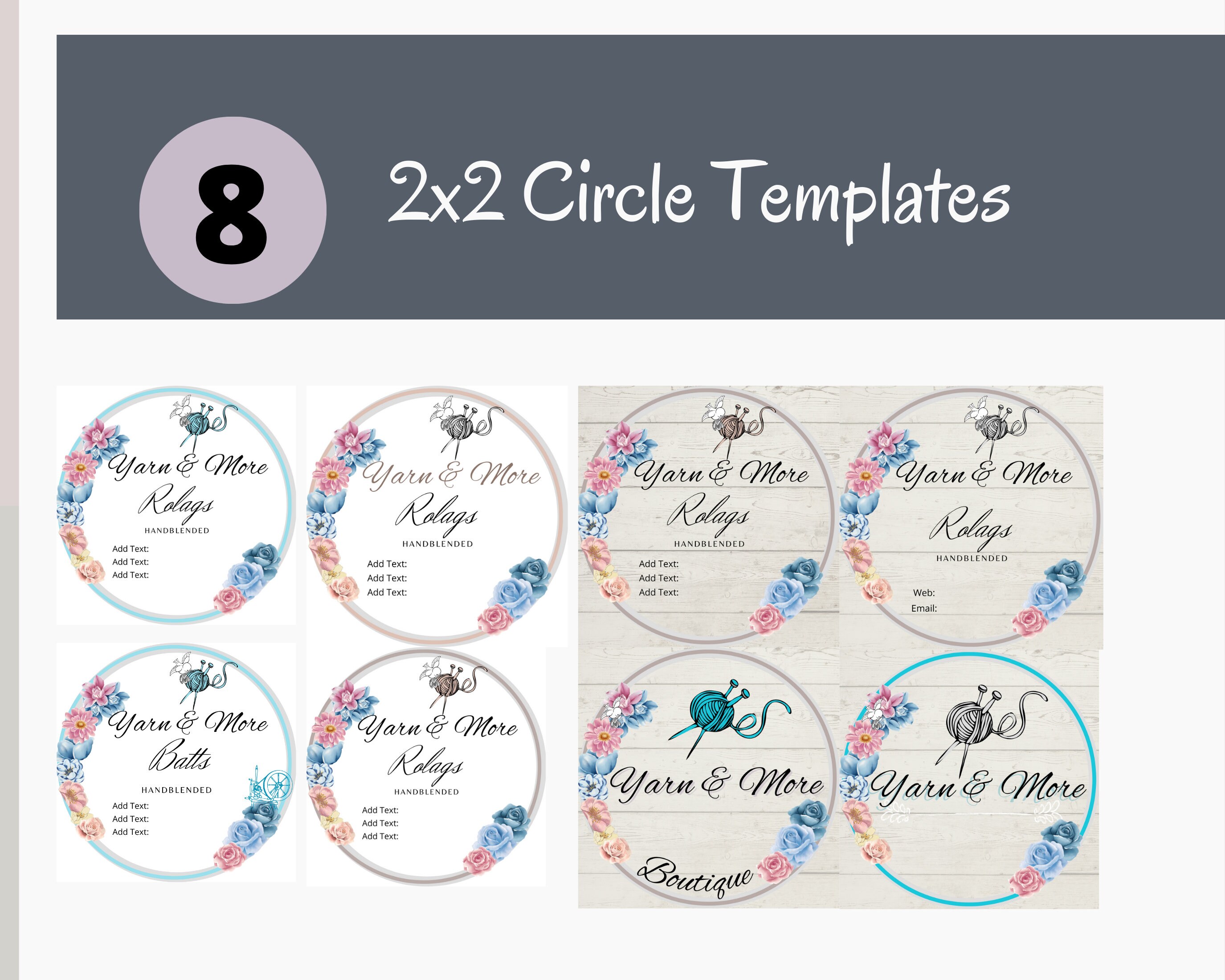 Editable Complete Yarn Business LOGO, LABEL, Set. Wool, Yarn, Roving ...