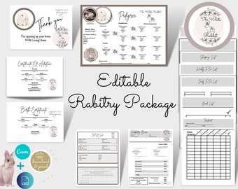 Rabbit Bill of Sales - Etsy