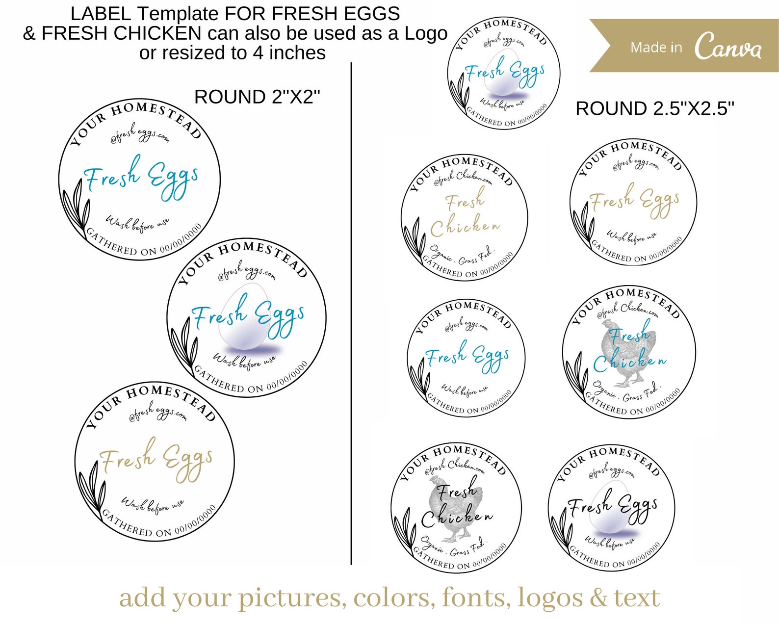 Editable Chicken Package, Chicken, Chicken Logo, Backyard Chickens ...