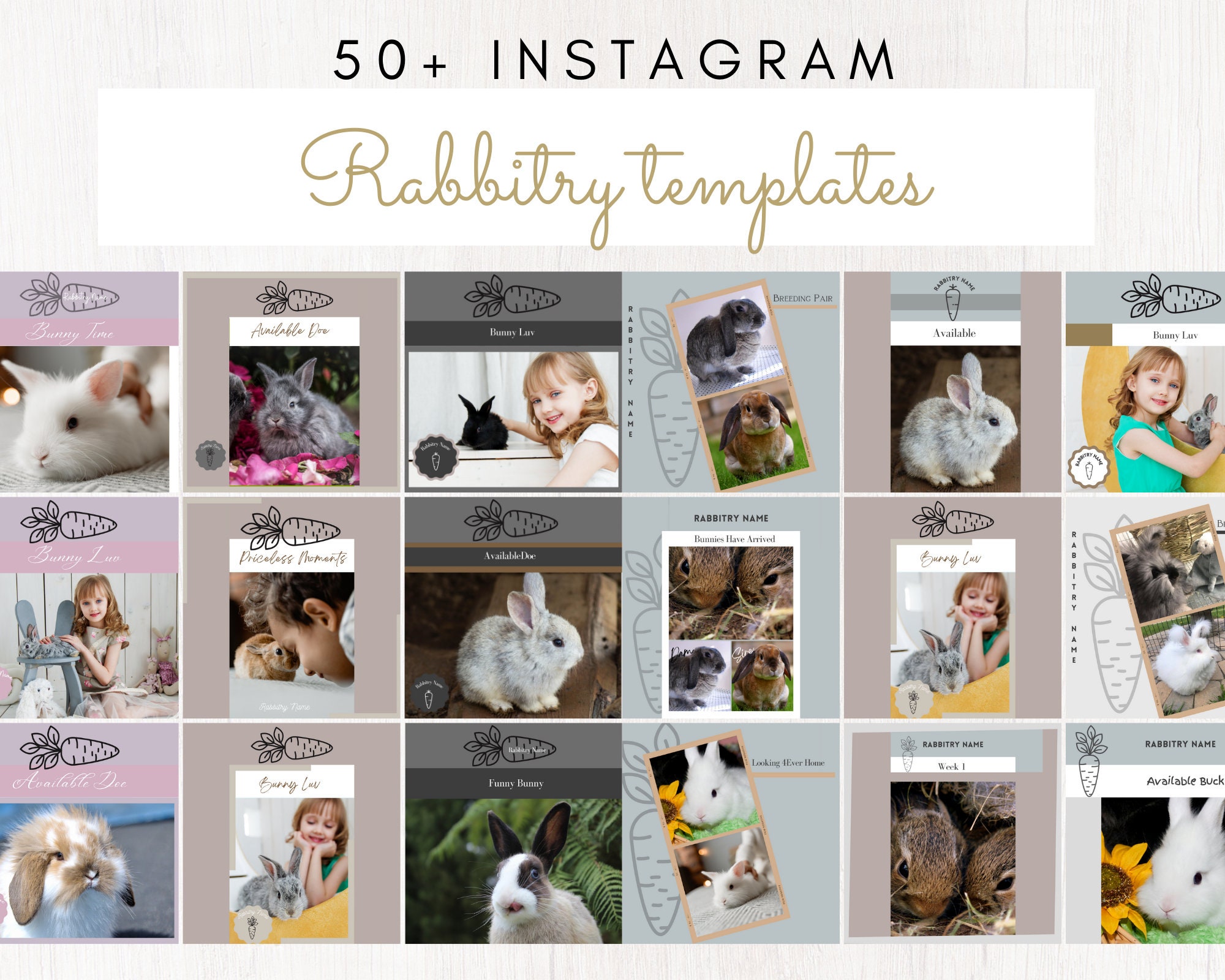 50 Rabbitry Instagram Post, Rabbitry Tool, Rabbitry Marketing, Rabbitry ...