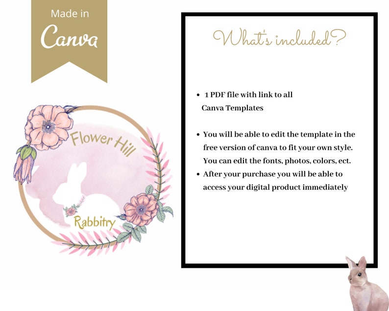 Editable Logo Rabbitry Package Templates,branding Kit , Logo, Pedigree ...