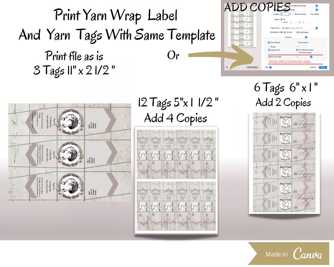 Editable Template Wool Package Logo, Yarn Label, Sheep, Wool Roving ...