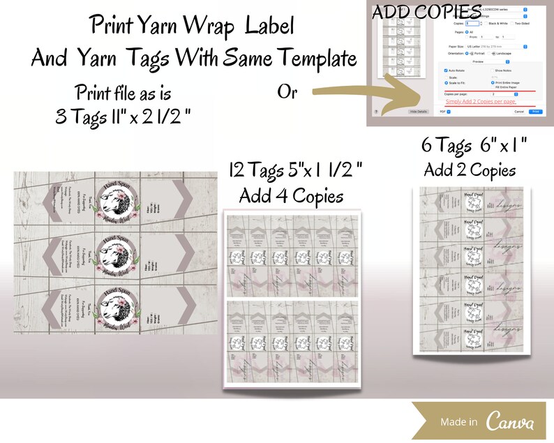 Editable Template Wool Package Logo, Yarn Label, Sheep, Wool Roving ...