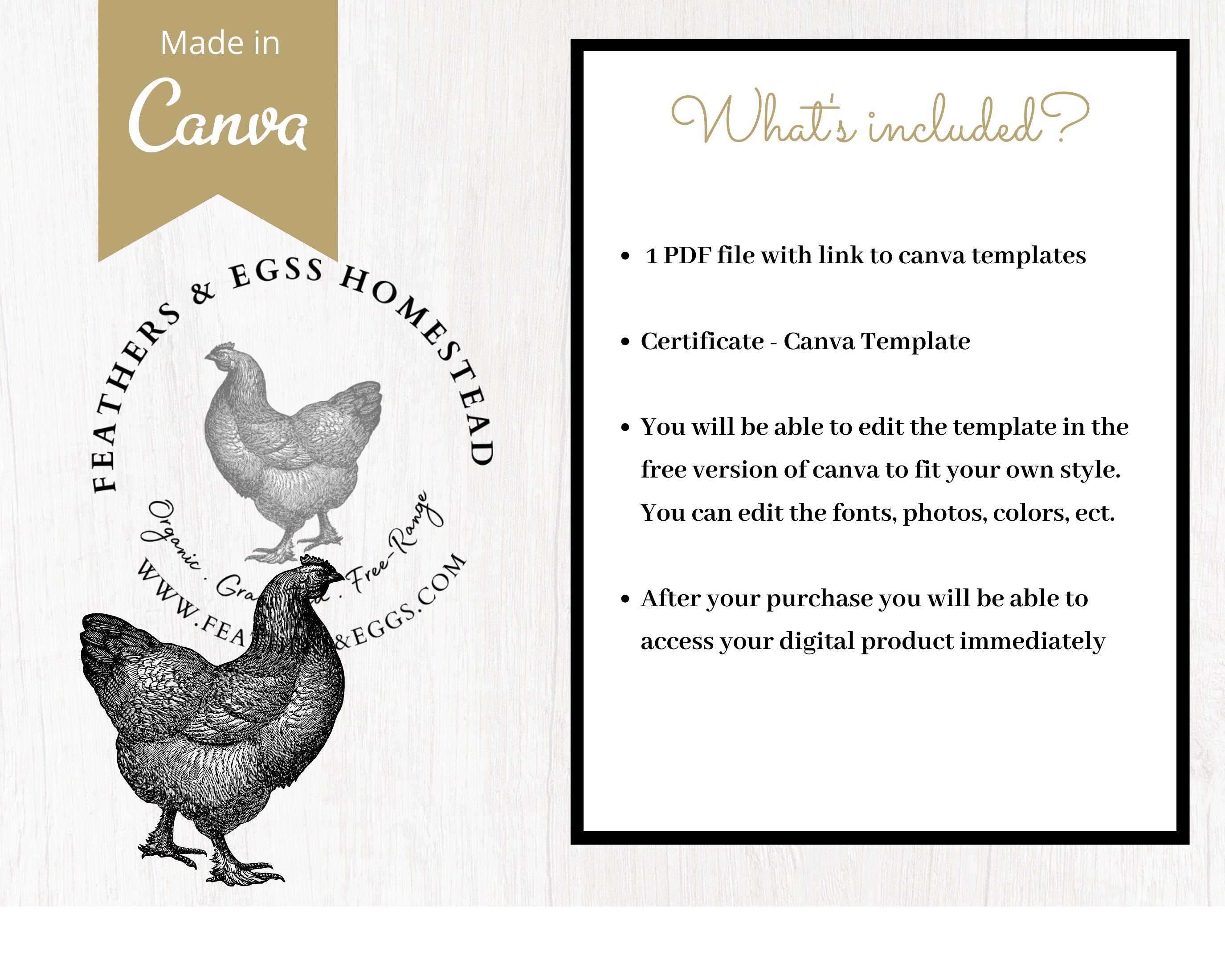 Editable Vintage Chicken Labels, Chicken Labels, Chicken Logo, Chicken ...