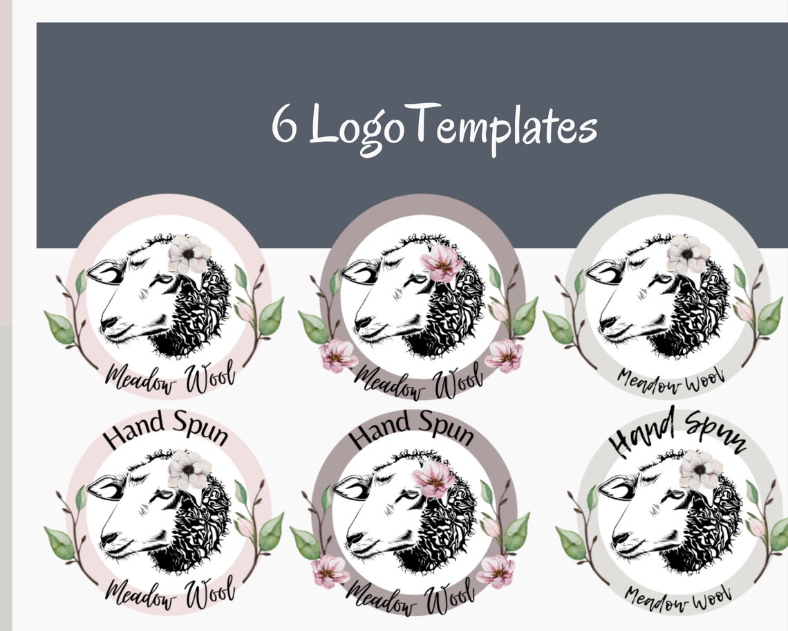Editable Template Wool Package Logo, Yarn Label, Sheep, Wool Roving ...