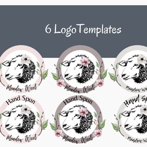 Editable Template Wool Package Logo, Yarn Label, Sheep, Wool Roving ...