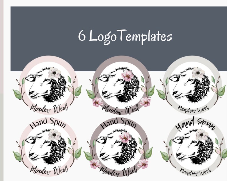 Editable Template Wool Package Logo, Yarn Label, Sheep, Wool Roving ...