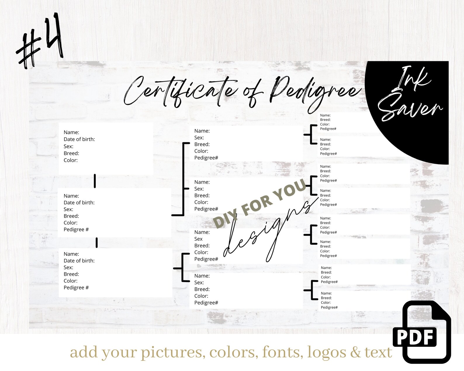 4 Editable Printable Dog Pedigree Template Dog Breeder new Puppy pet 4-editable-printable-dog-pedigree-template-dog-breeder-new-puppy-pet