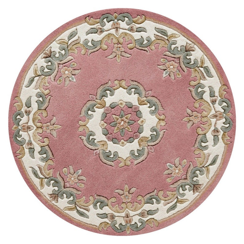 Royal Aubusson Traditional Wool Rug Rose - Etsy