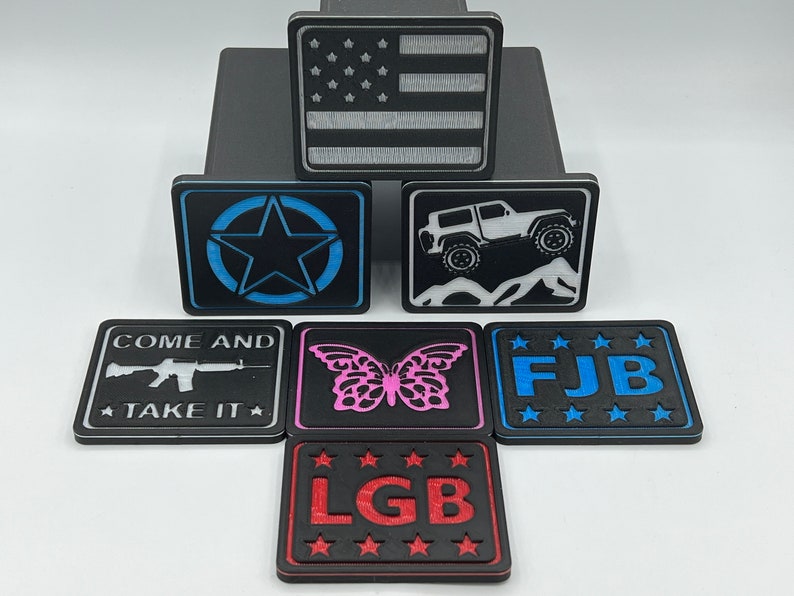3D Printed Hitch Covers (for Standard 2" Receivers) - Multiple Designs ...