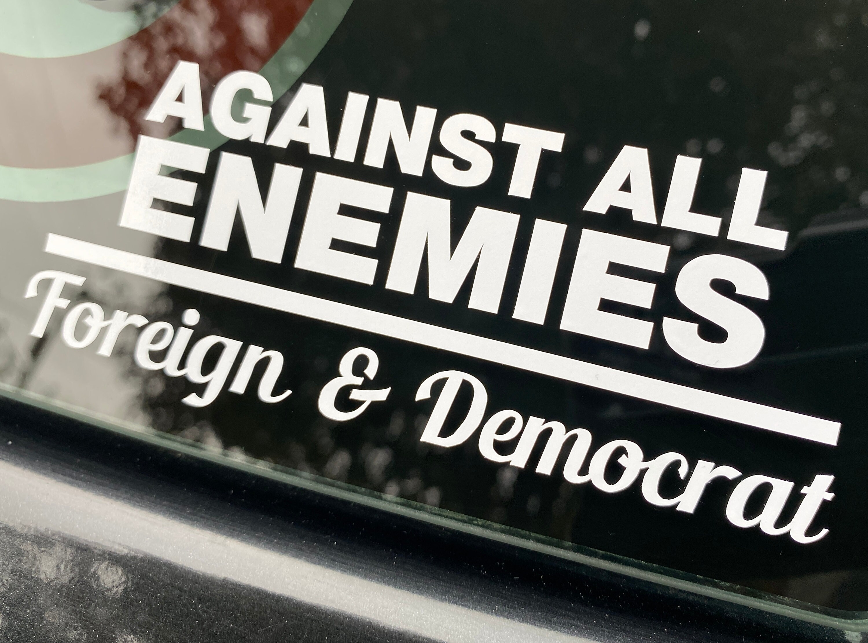 AGAINST ALL ENEMIES Vinyl Decal Indoor & Outdoor Sticker. Choose Size ...