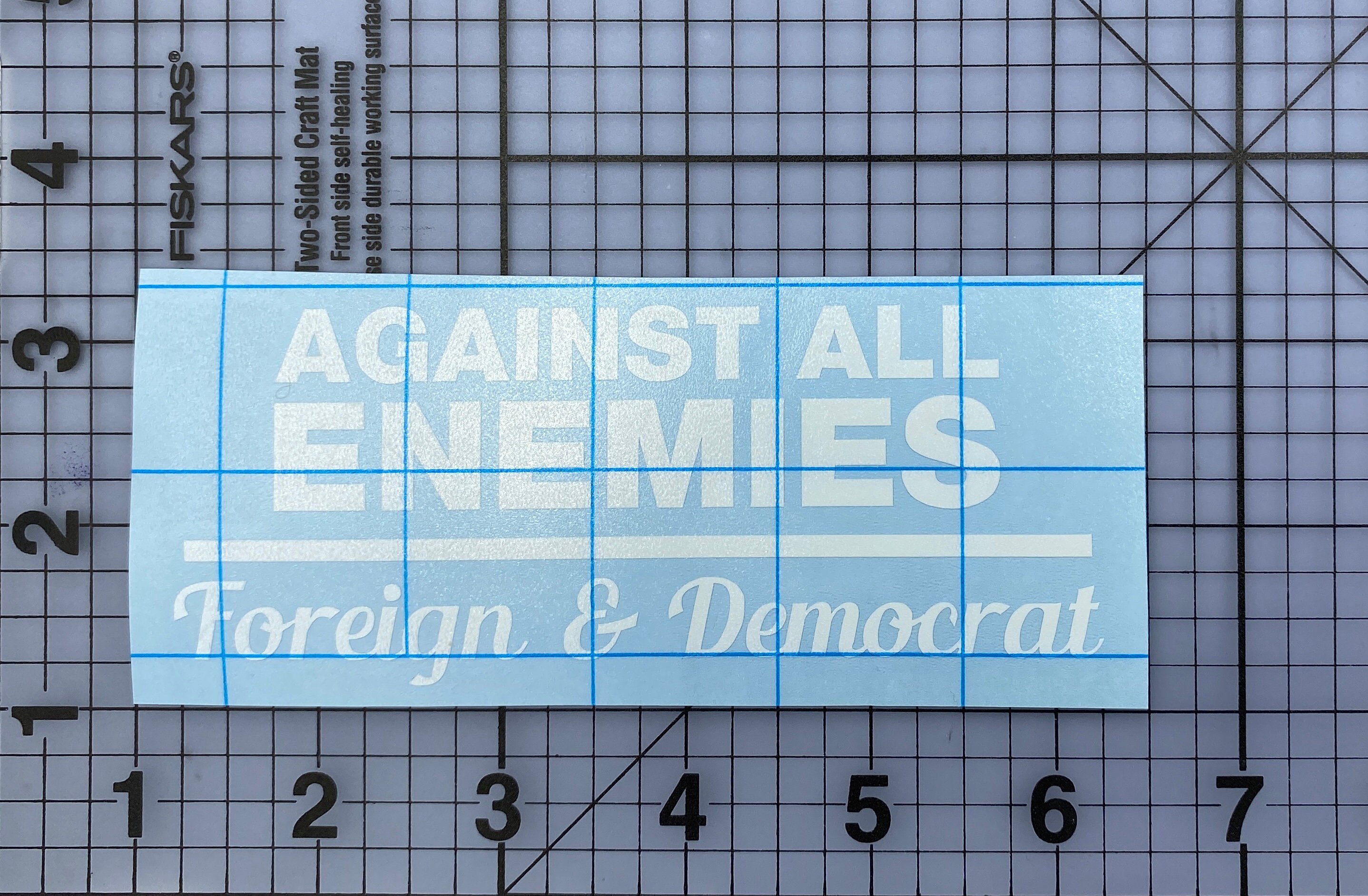 AGAINST ALL ENEMIES Vinyl Decal Indoor & Outdoor Sticker. - Etsy
