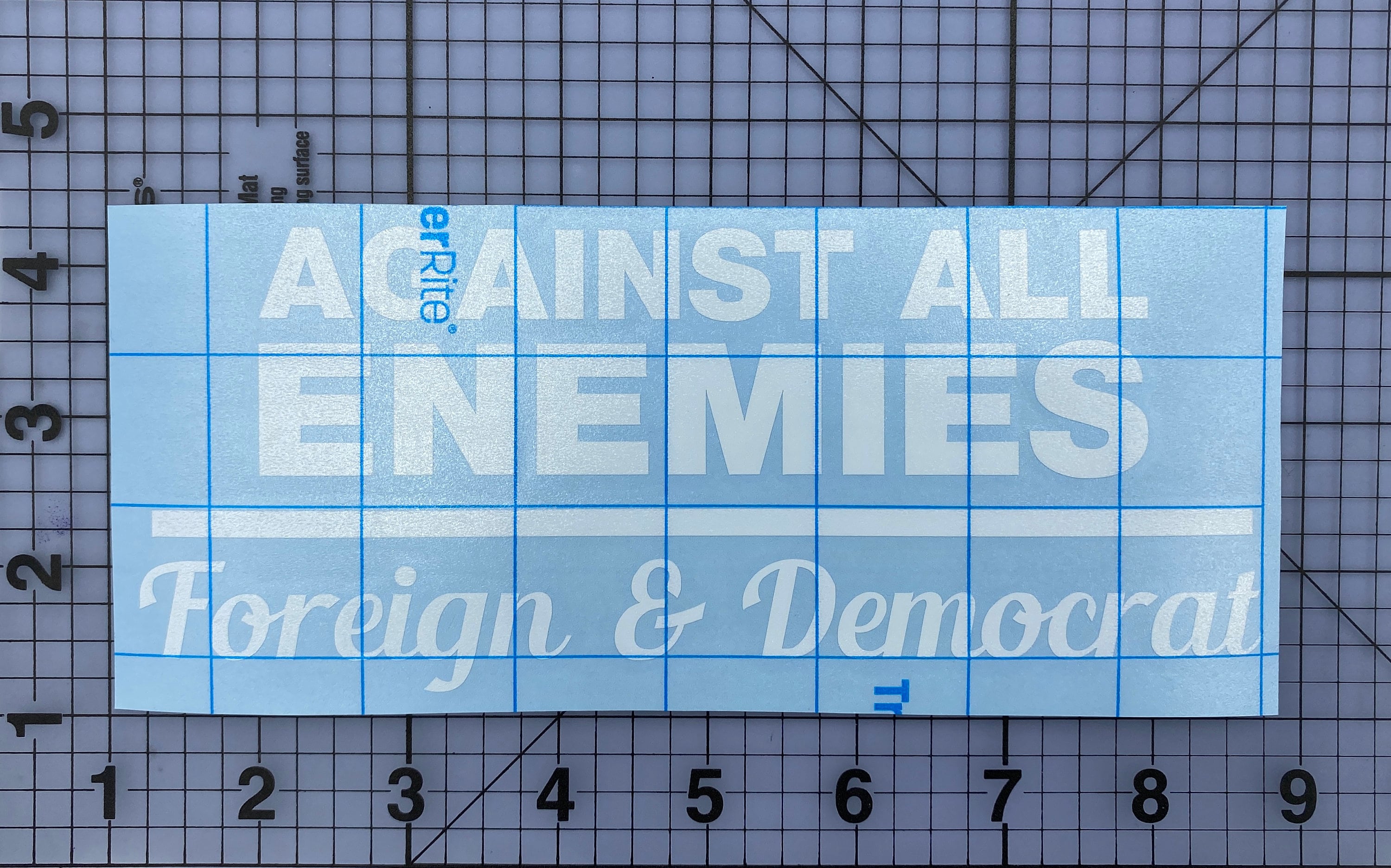 AGAINST ALL ENEMIES Vinyl Decal Indoor & Outdoor Sticker. - Etsy