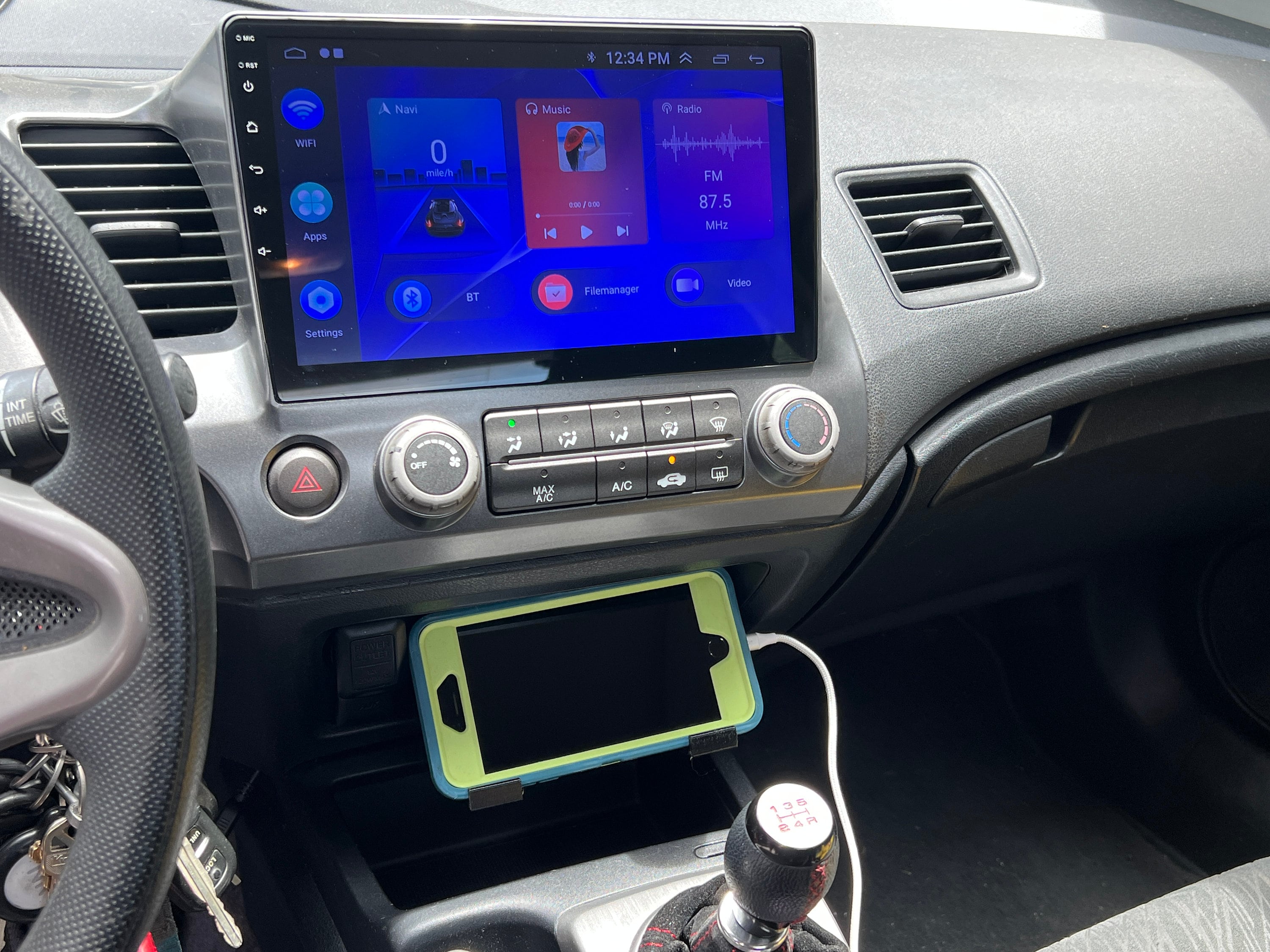 3D Printed Honda Civic Dash Pocket Phone Mount for 8th Gen 06-11 ...