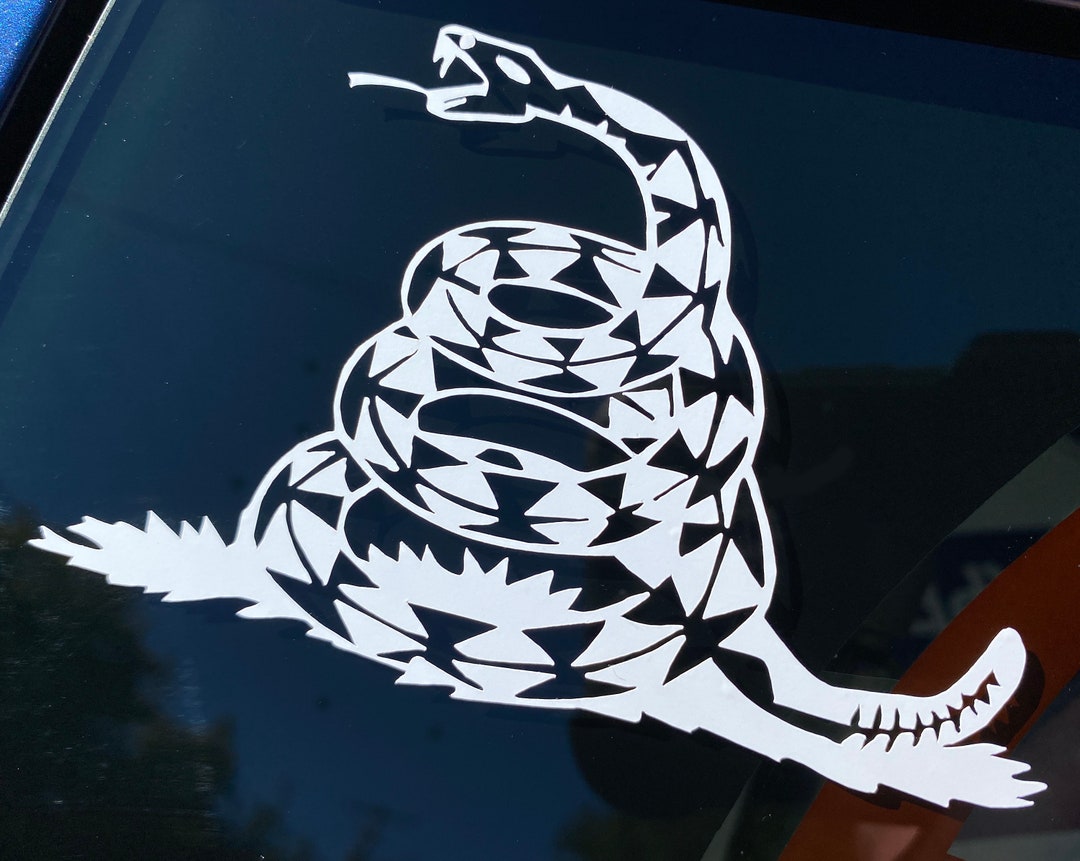GADSDEN FLAG SNAKE Vinyl Decal Indoor & Outdoor Sticker. Choose Size ...