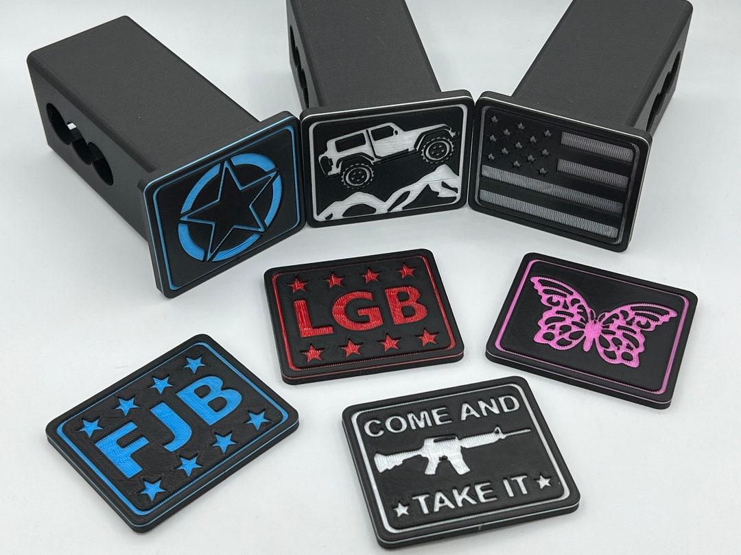 3D Printed Hitch Covers (for Standard 2" Receivers) - Multiple Designs ...