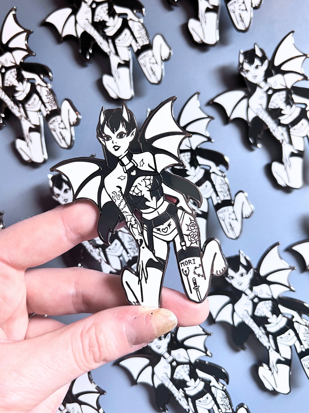 LARGE TATTOO TERRORS Demona Enamel Pin - Etsy