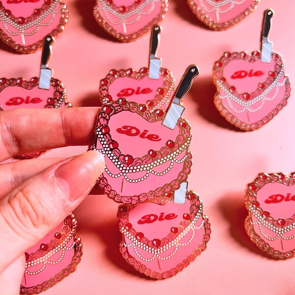Cake Enamel Pin - Etsy