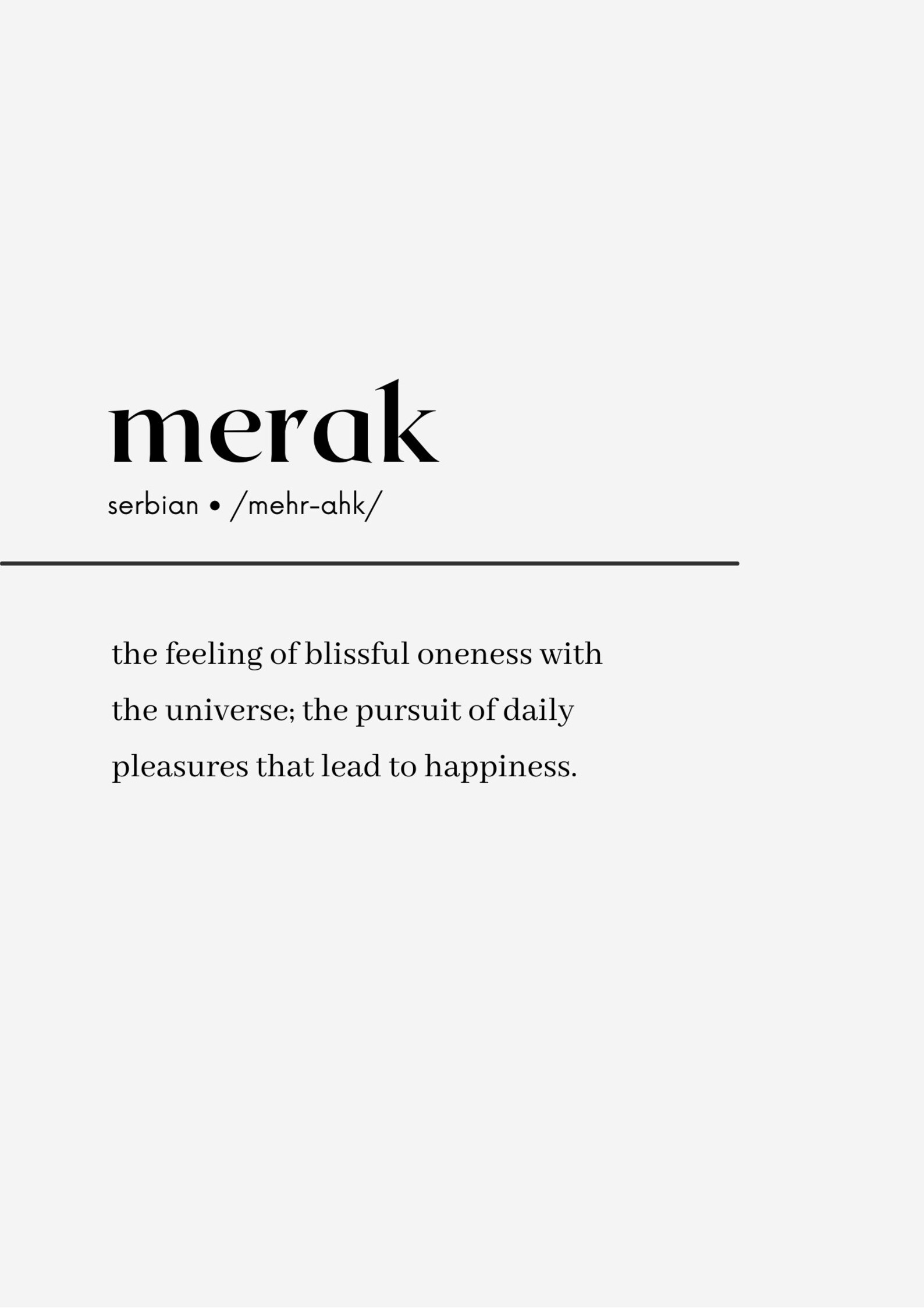 Merak Definition Untranslatable words series Printable | Etsy