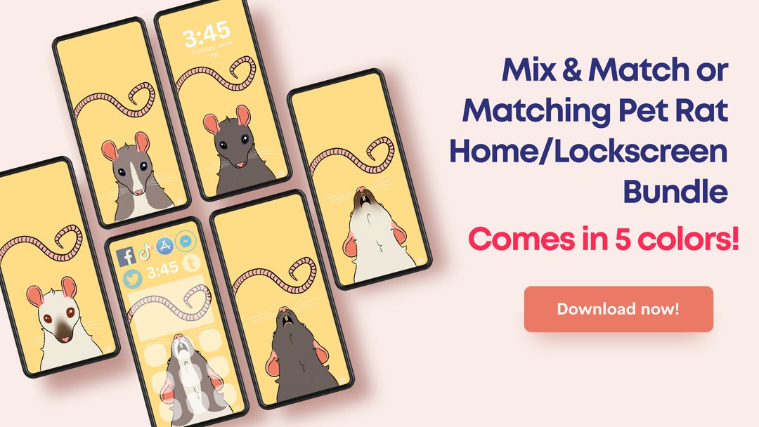 Pet Rat Home/lockscreen Bundle - Etsy