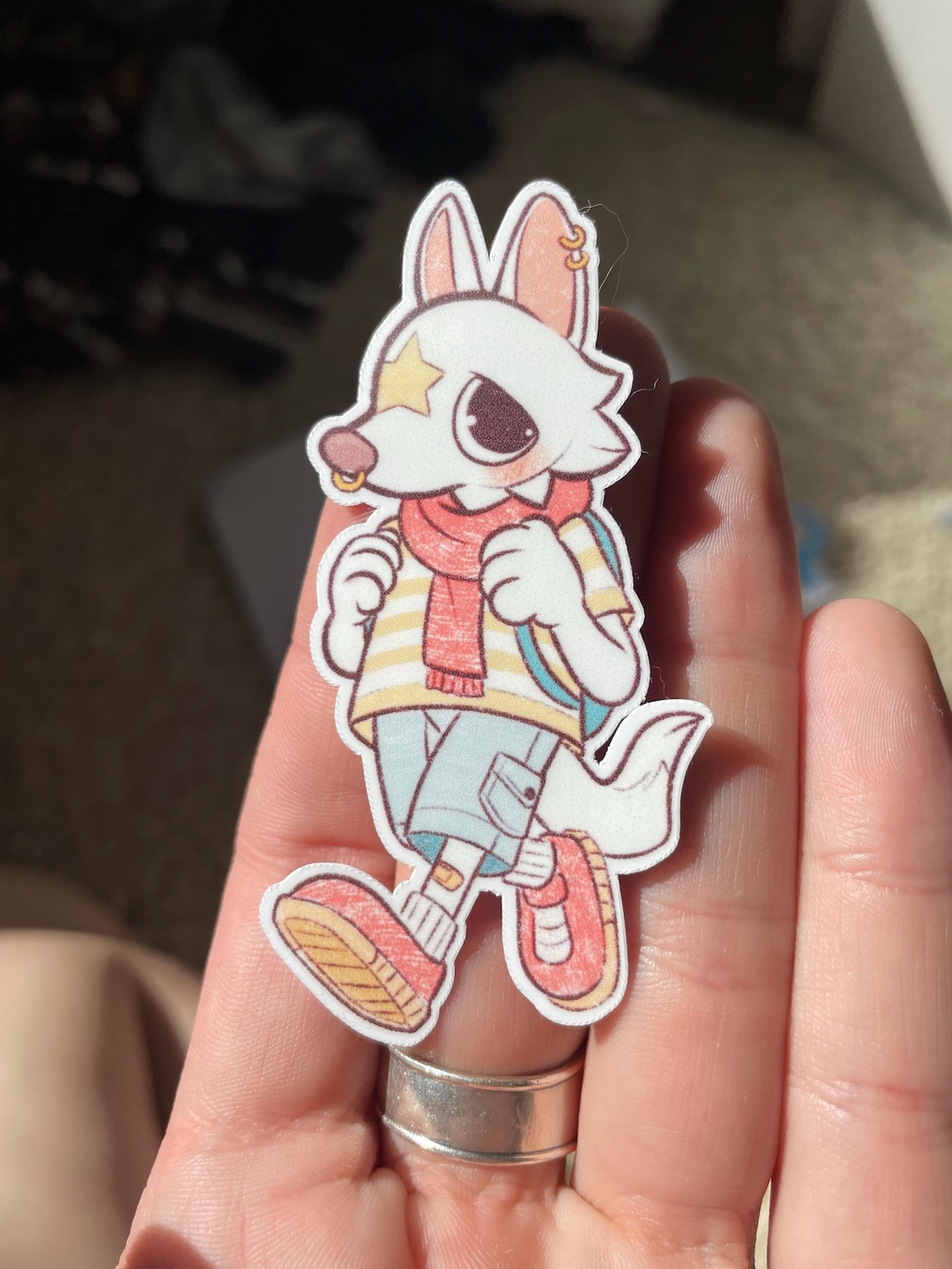 Shy Wolf Matte Finish 3” Vinyl Sticker - Etsy