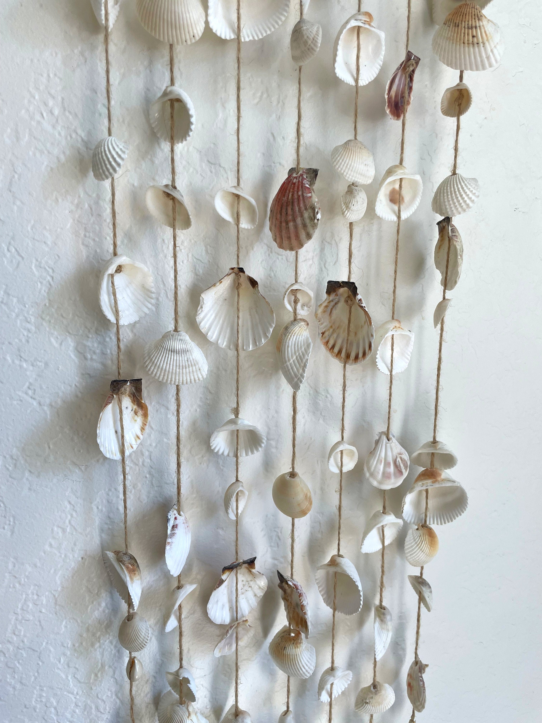 Seashell Driftwood Hanger Coastal Sea Shell Wall Hanging Seashell Craft ...