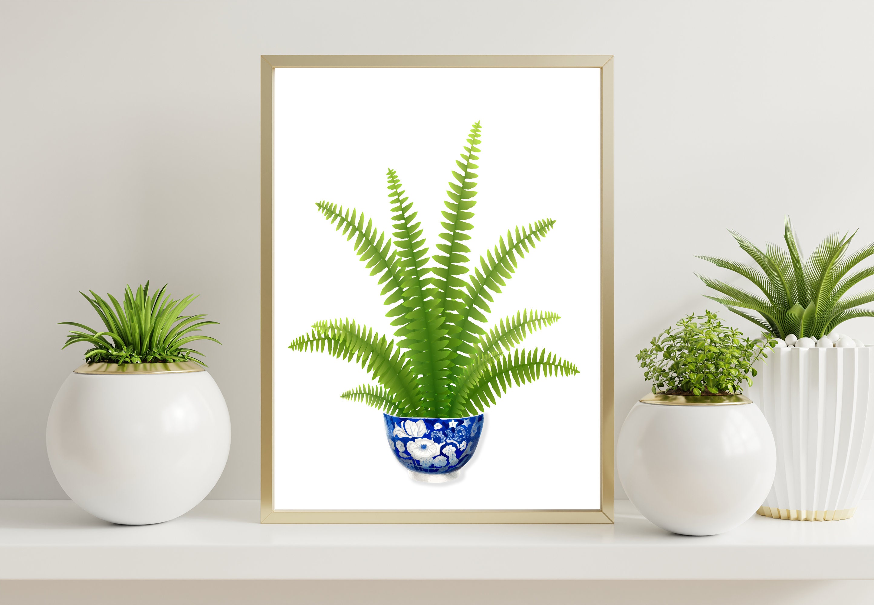 Botanical Wall Art Fern Posters Tropical Fern Prints Nature Art ...