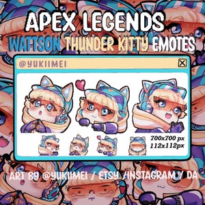 Wraith Hellcat Animated and Static Apex Legends Chibi Emote Bundle for ...