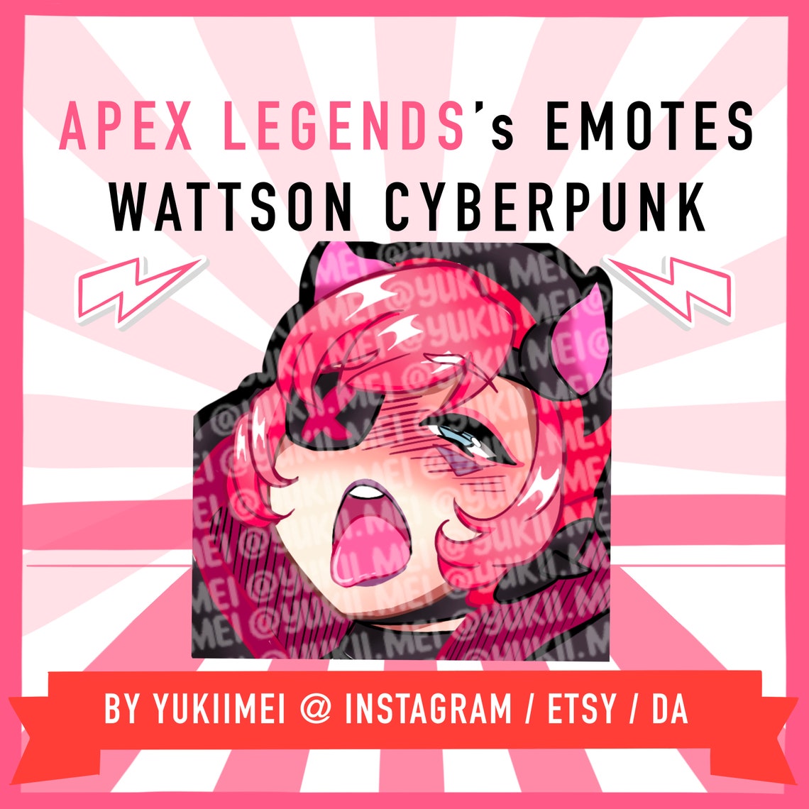 Wattson Cyberpunk Emotes apex Legends for Twitch Discord - Etsy
