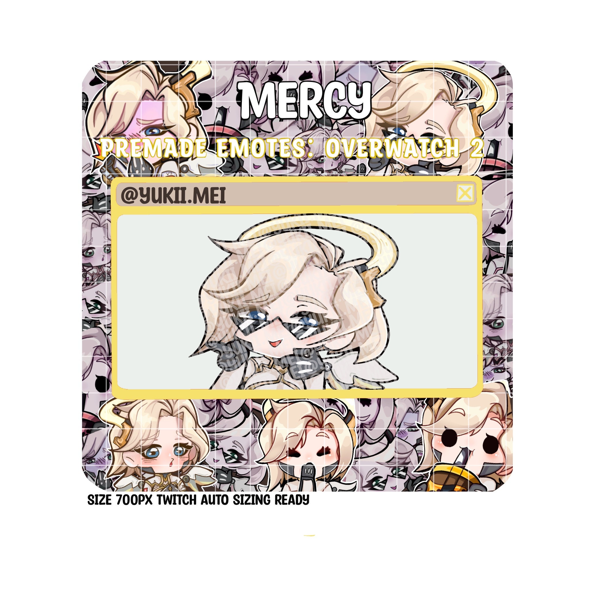 Mercy Premade Emotes overwatch 2 for Twitch, Discord and Youtube - Etsy