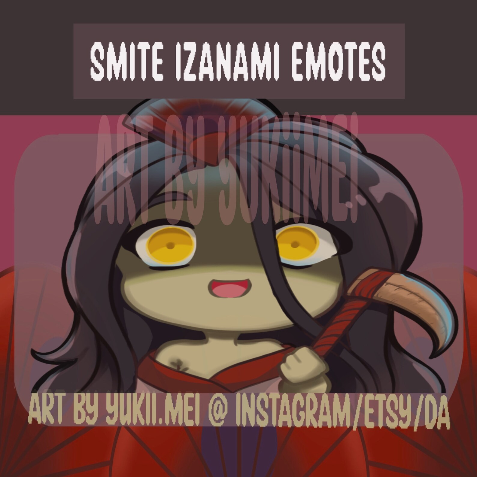 Twitch Emotes | Izanami Smite Bundle | Discord Emotes | Chibi Emotes - Etsy