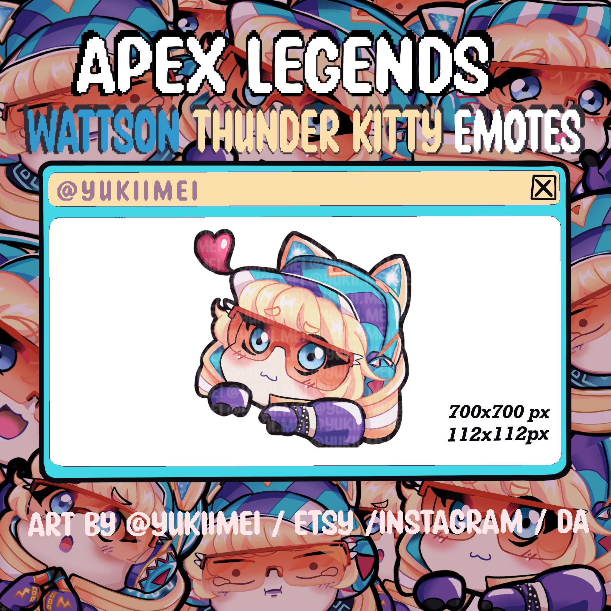 Wattson Thunder Kitty Emotes apex Legends for Twitch - Etsy UK