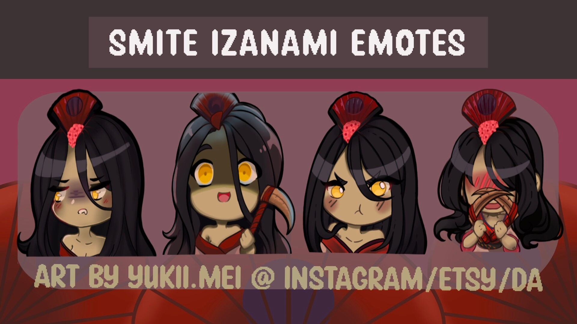 Twitch Emotes | Izanami Smite Bundle | Discord Emotes | Chibi Emotes - Etsy