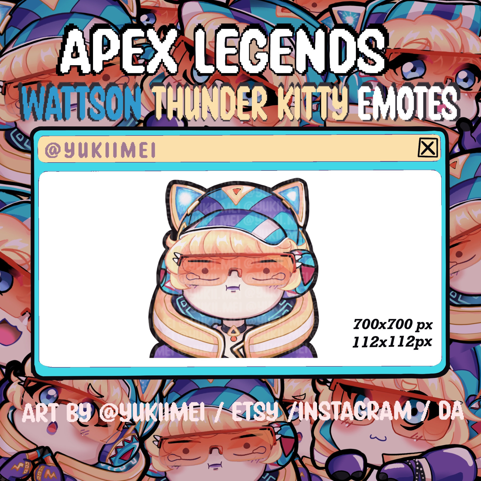 Wattson Thunder Kitty Emotes apex Legends for Twitch - Etsy UK