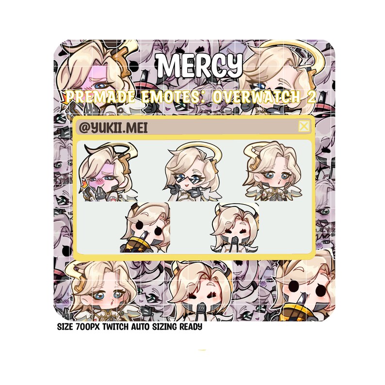 Mercy Premade Emotes (overwatch 2) for Twitch, Discord and Youtube - Etsy