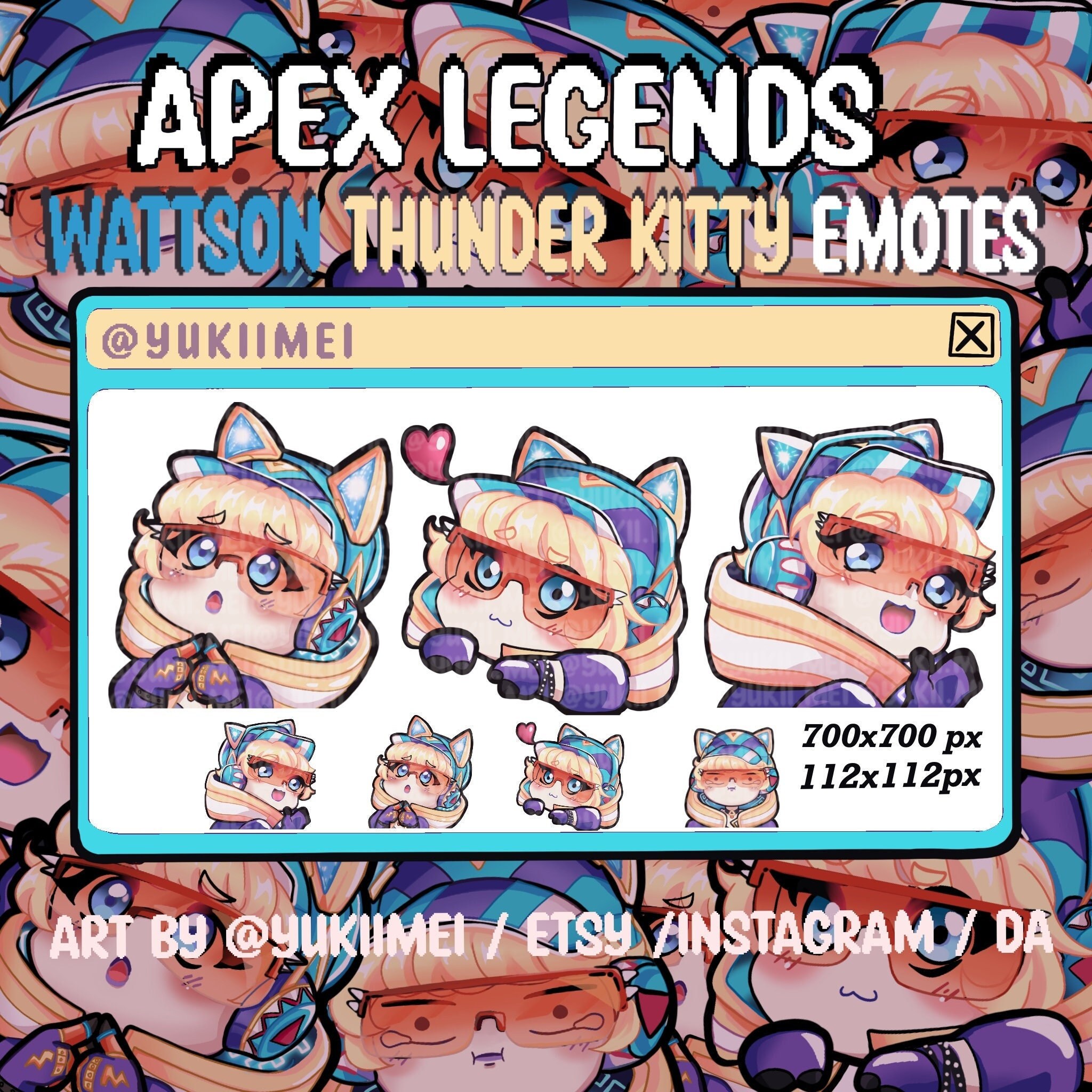 Wattson Thunder Kitty Emotes (apex Legends) for Twitch, Discord and ...
